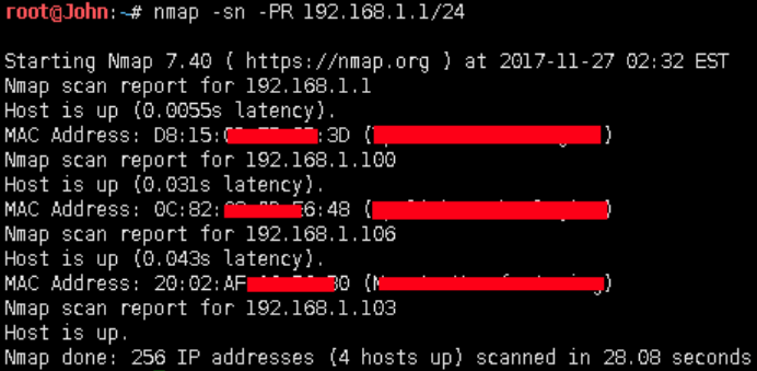 [总结]多种方式探测内网存活主机_使用scanline对主机192.168.1.100进行存活扫描命令是-CSDN博客