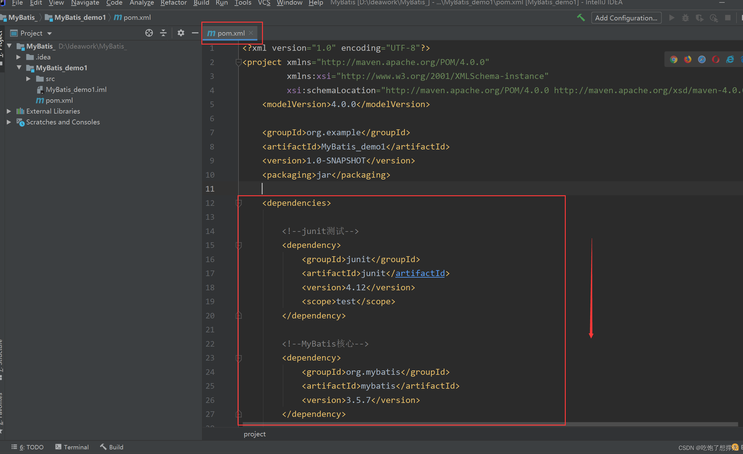 创建第一个MyBatis框架--保姆级教学_mybatis怎么创建模块-CSDN博客