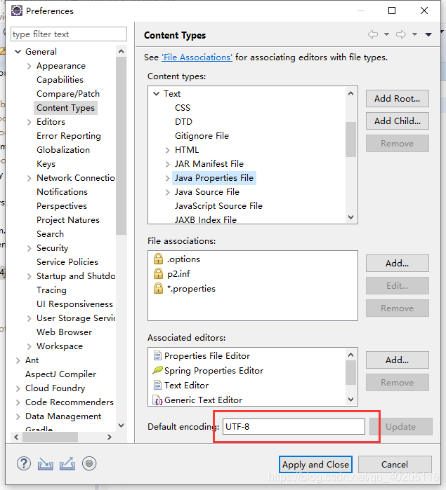 Eclipse中Properties和yml配置文件注释乱码问题_java 配置文件中的备注乱码-CSDN博客