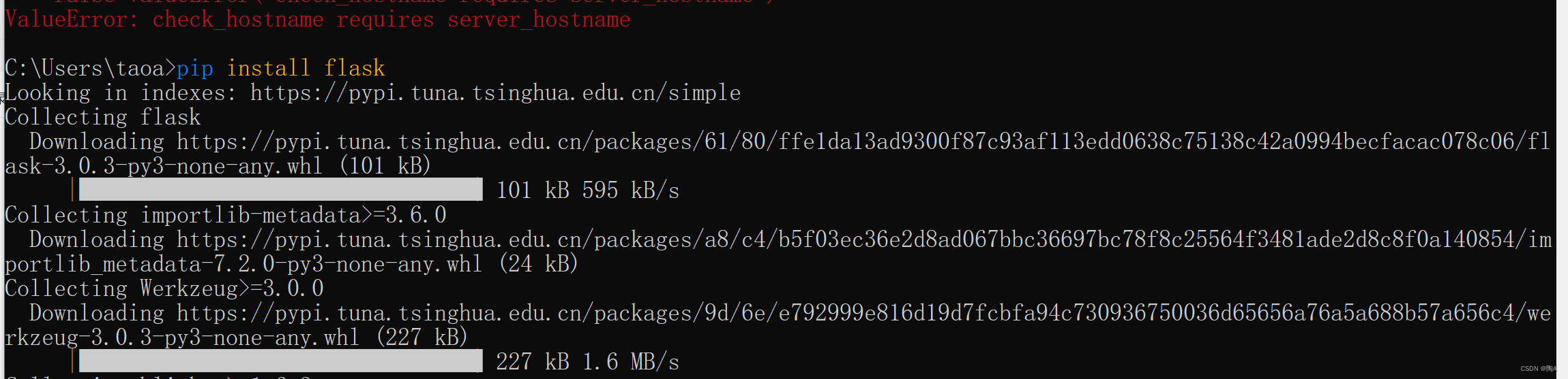 pip install flask 失败_pip install flask失败-CSDN博客