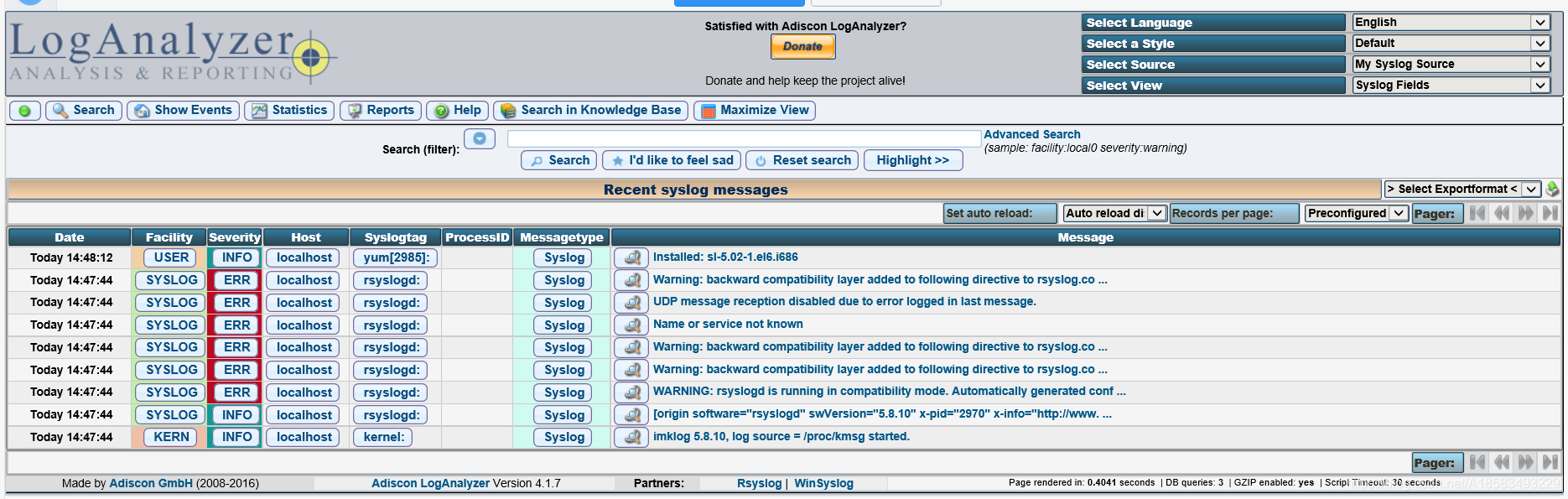 rsyslog日志写入远程mysql中，用loganalyzer网页查看_搭建mysql+loganalyzer的日志服务器框架,将本地rsyslog采集的日志发送到远程日志-CSDN博客