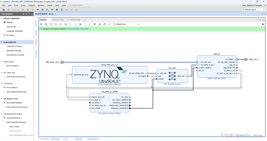 用vivado自带的官方例程进行PS端到PL端的DDR4测试_pmu-fw is not running, certain applications may no-CSDN博客