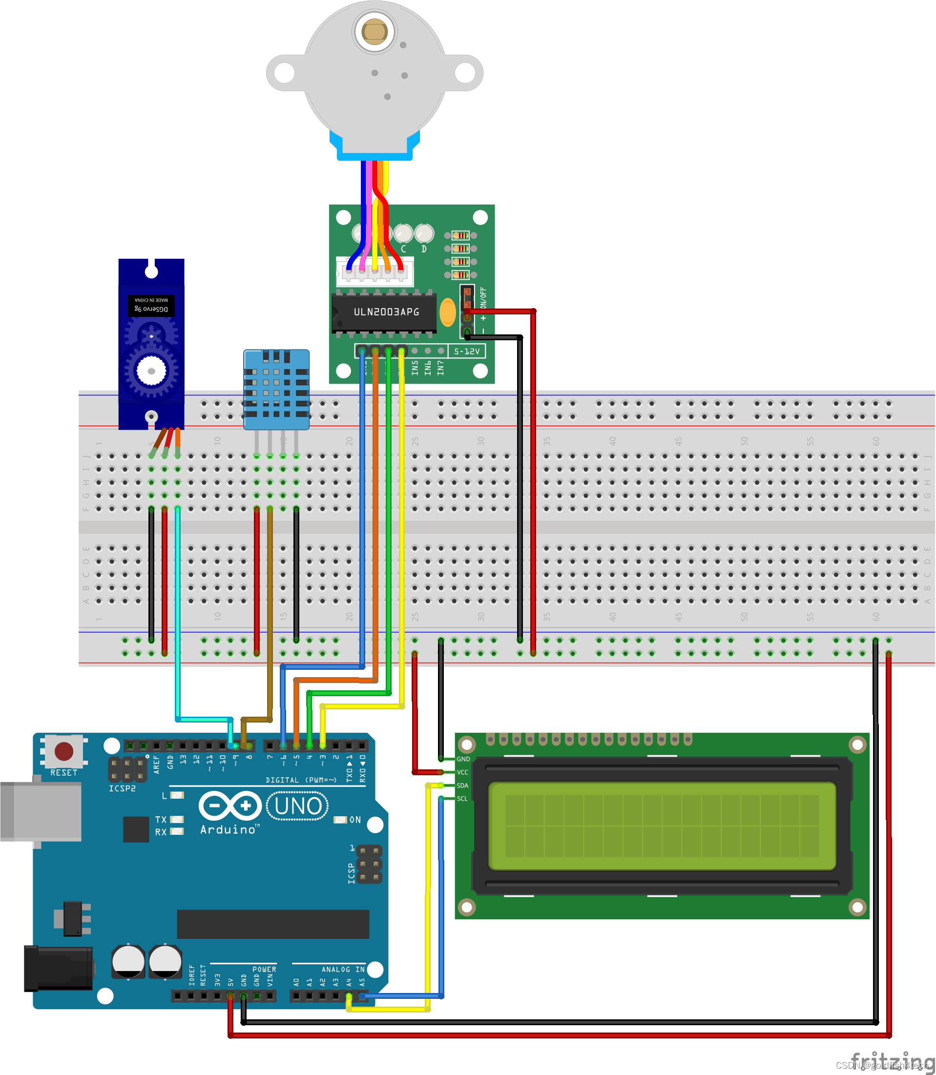 Fritzing软件绘制Arduino面包板接线图传感器模块库文件124_fritzing画dht11-CSDN博客