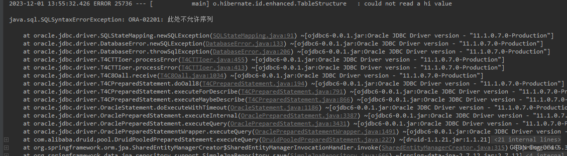 JPA数据源Oracle异常记录_org.springframework.orm.objectoptimisticlockingfai-CSDN博客