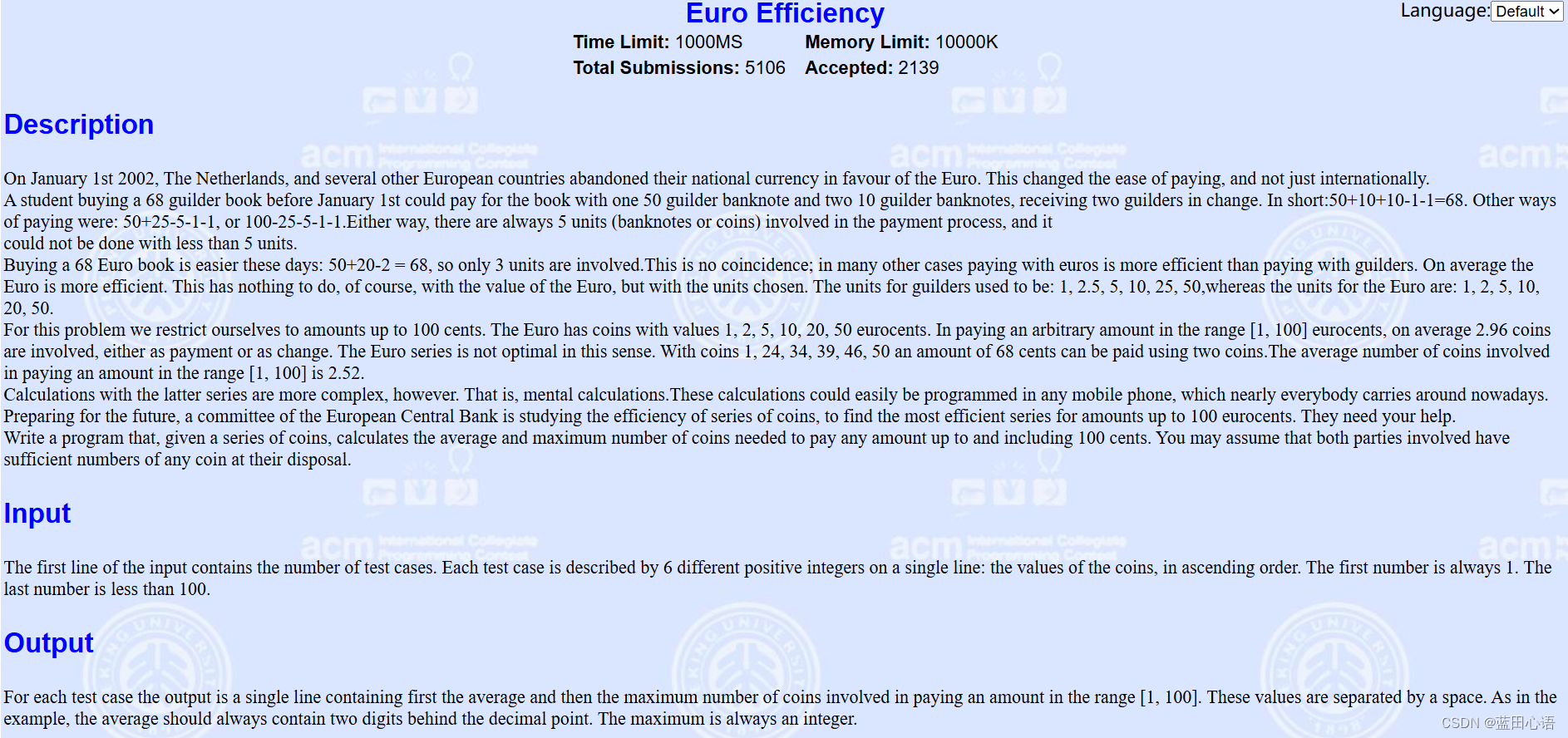 Euro Efficiency(POJ, Open judge)-CSDN博客
