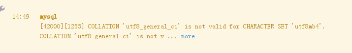 Collation ‘utf8generalci‘ Is Not Valid For Character Set ‘utf8mb4‘utf8generalci Is Not Valid 