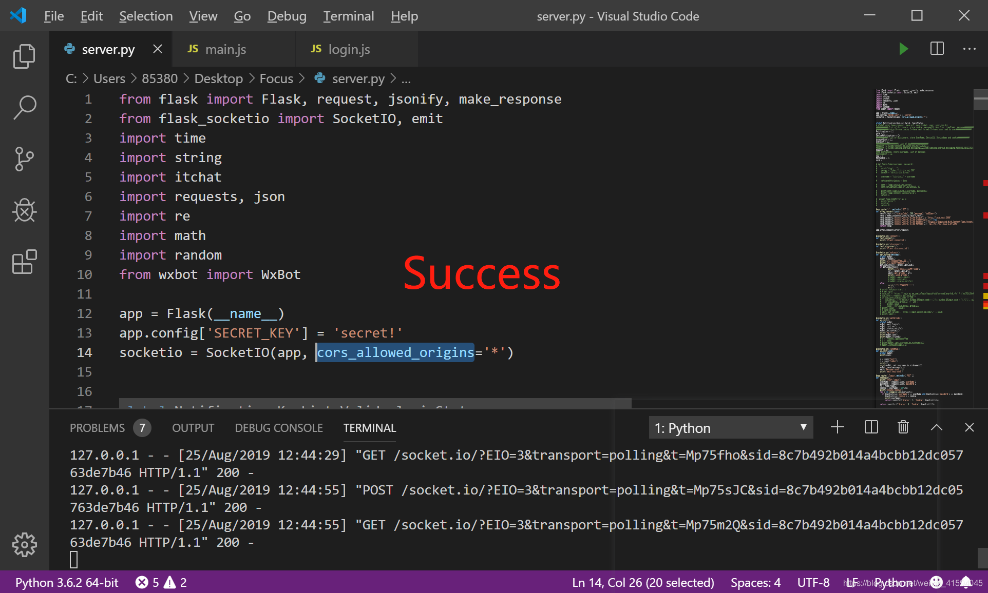 Flask | Socketio | Cors | Access-Control-Allow-Origin_flasksocketio 跨域 ...