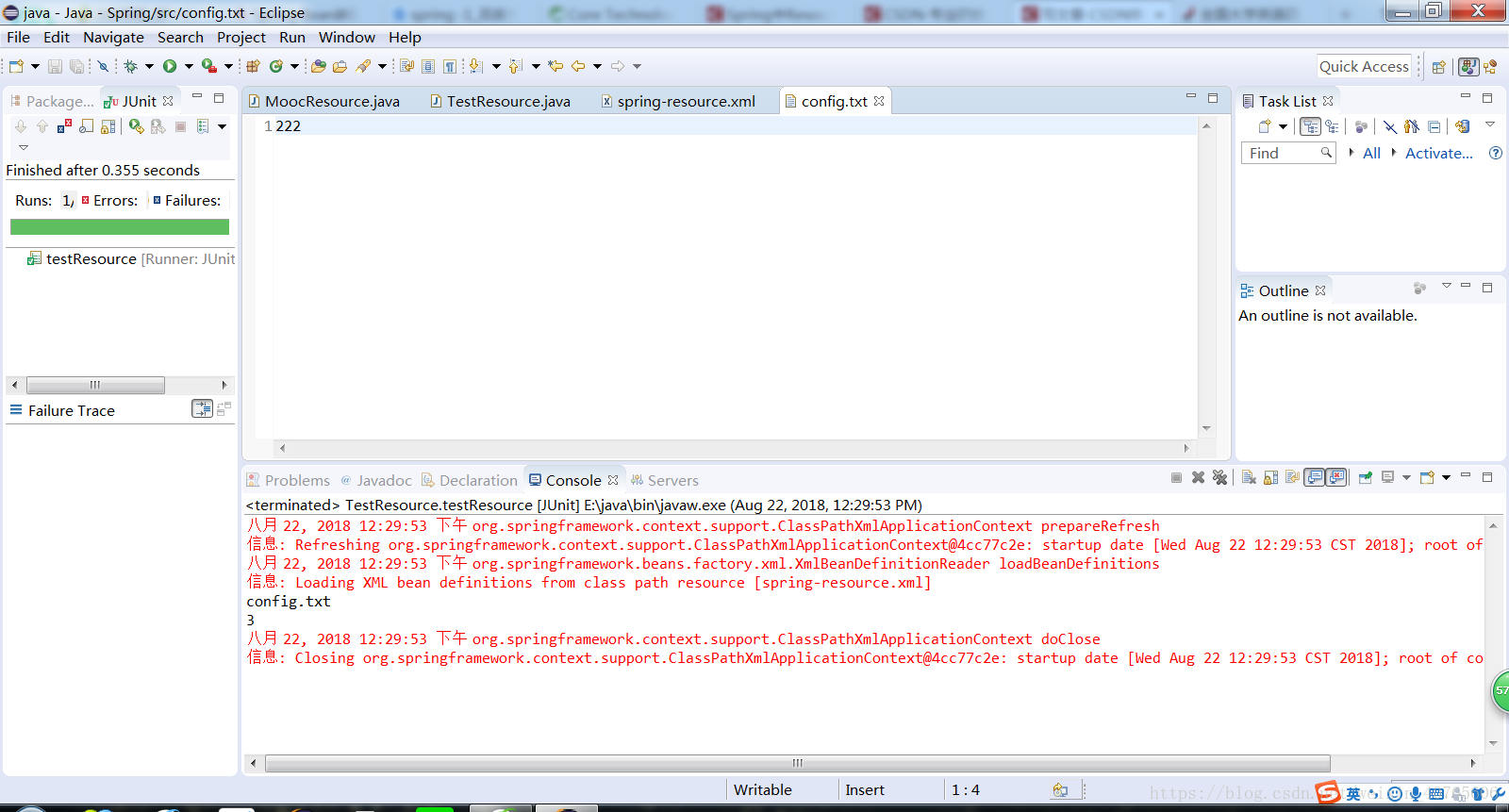 观看慕课moocer老师视频Spring Bean装配之Resource_spring bytype视频讲解-CSDN博客