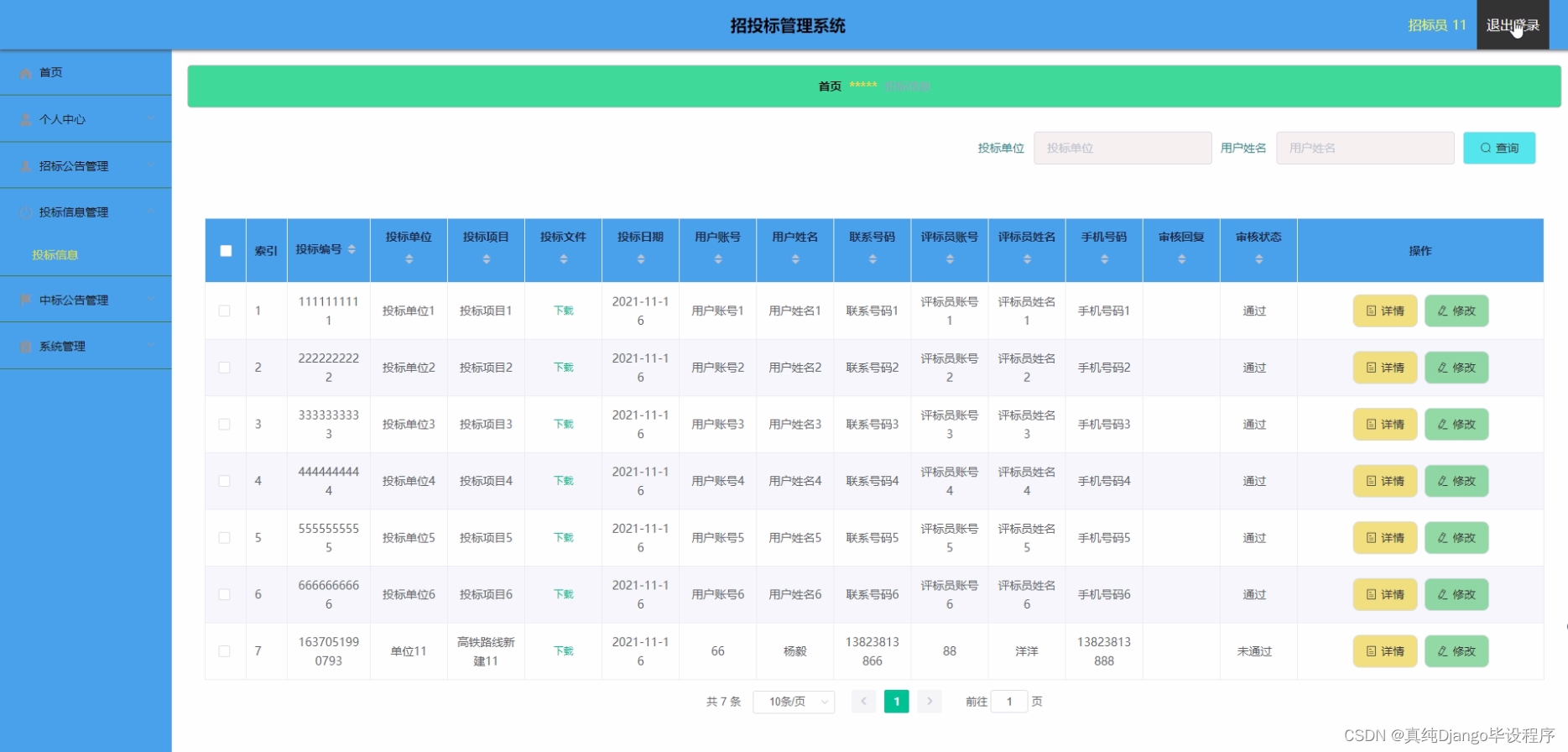 Springbootjavaphpnodepython招投标管理系统【计算机毕设】python开源招投标平台 Csdn博客