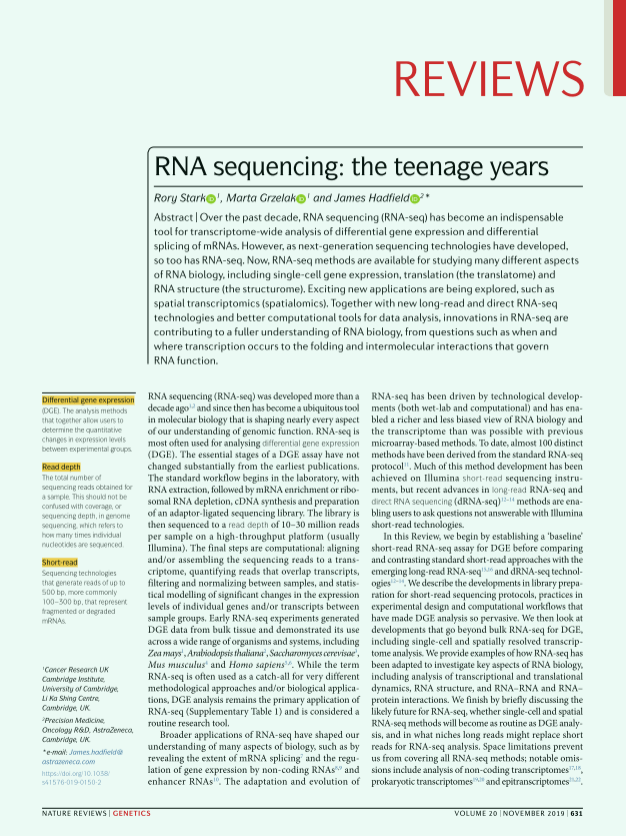 转录组RNA-seq分析前沿进展综述_dge数据-CSDN博客