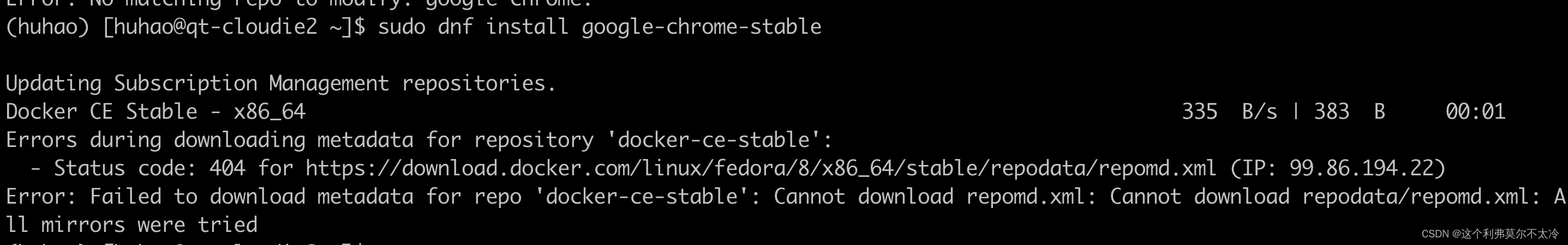 Errors during downloading metadata for repository ‘docker-ce-stable‘-CSDN博客