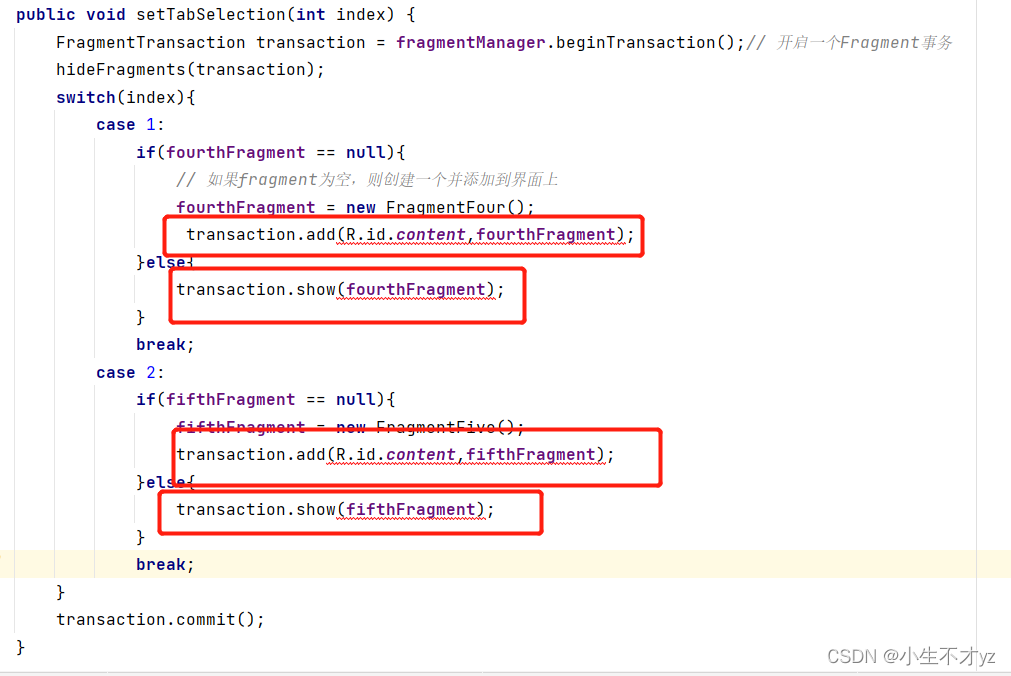 关于FragmentTransaction对象调用add()方法，无法添加fragment对象的解决方法_fragmenttransaction.add为什么只显示了一个-CSDN博客