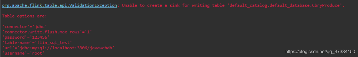 FlinkSQL使用DDL写入Mysql_column types of query result and sink for do not m-CSDN博客