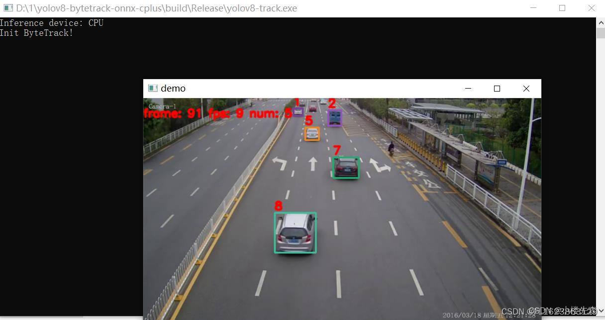 [C++]使用yolov8的onnx模型仅用opencv和bytetrack实现目标追踪_c++调用yolov8-CSDN博客