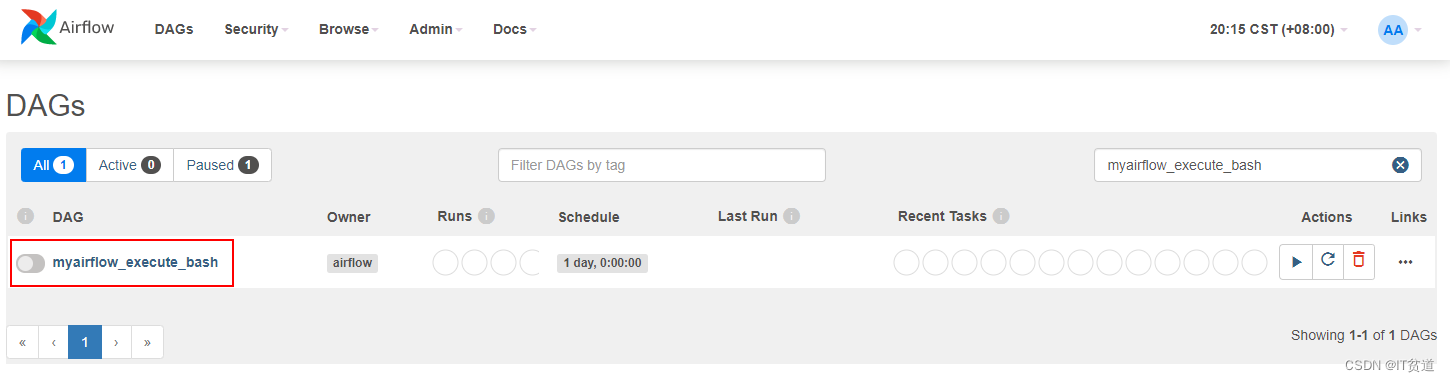 Apache Airflow (四) ：Airflow 调度shell命令_aiflow查看dag命令-CSDN博客