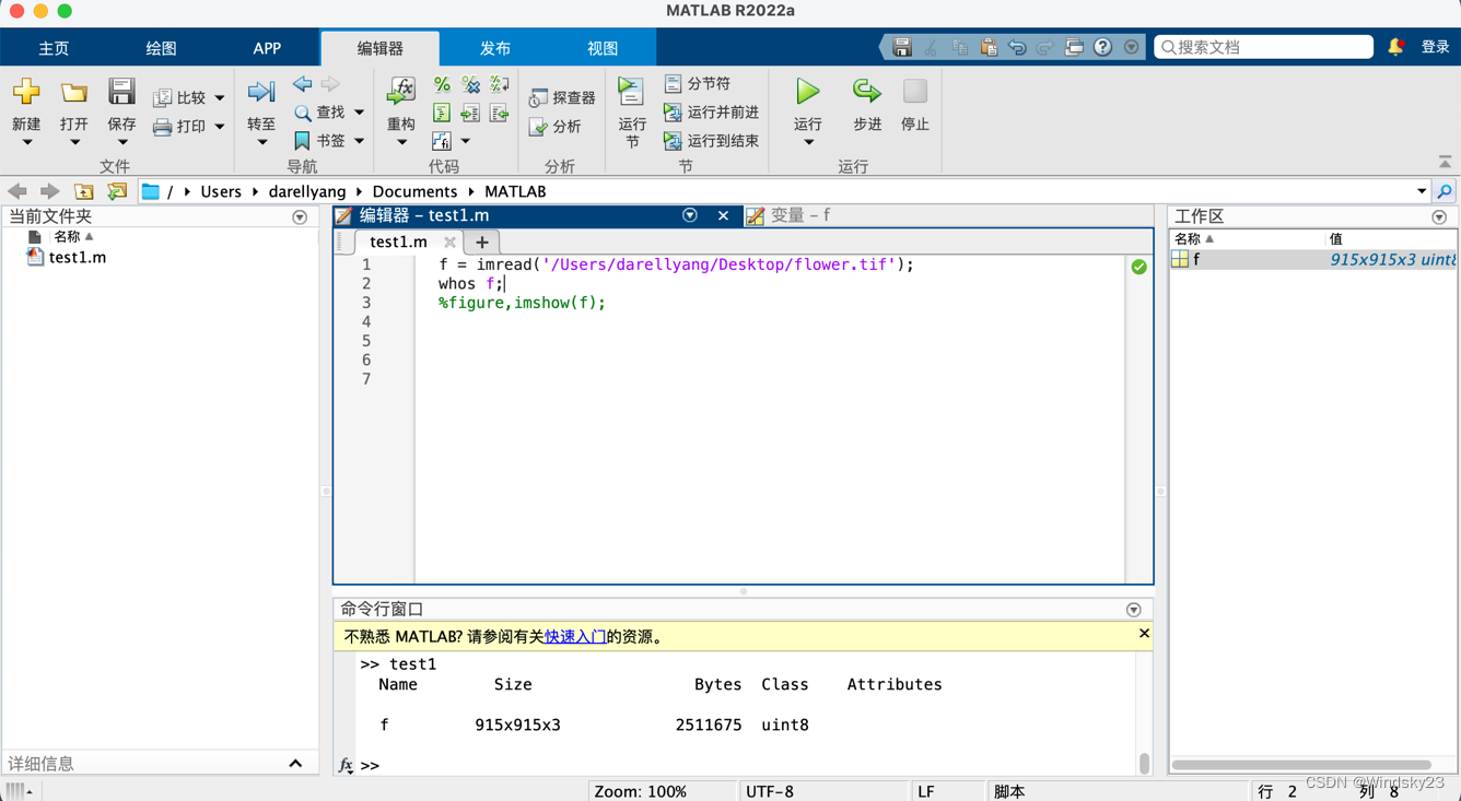 MATLAB图像处理基础：读取、显示与转换-CSDN博客
