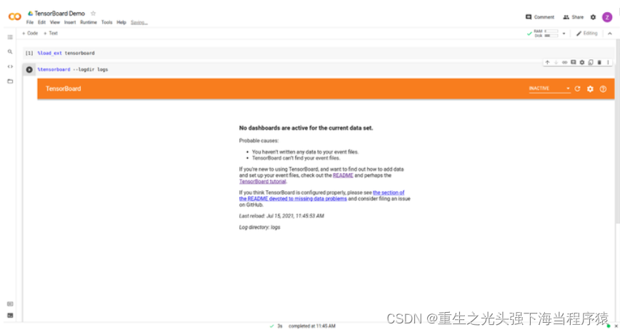 Pytorch学习笔记（6）可视化与HOOK_启动tensorboard-CSDN博客