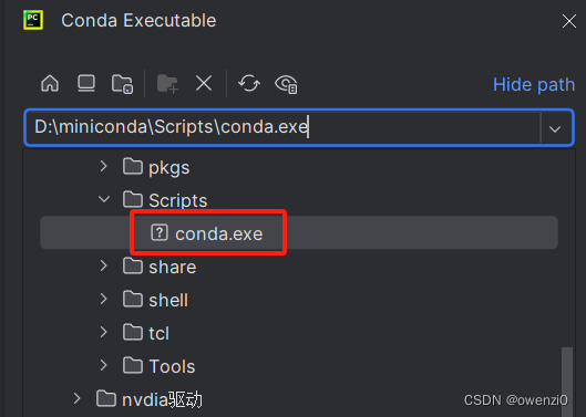 pycharm无法找到_conda.exe，无法配置conda虚拟环境【yolov5自训练报错日志及解决】_pycharm配置conda环境找不到conda.exe-CSDN博客