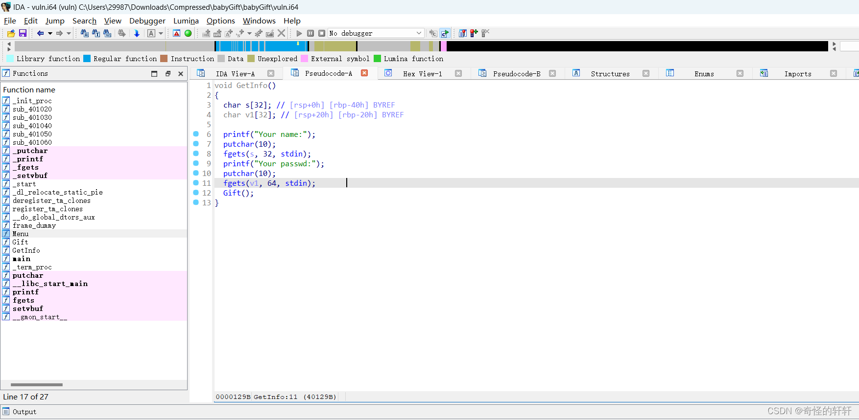 XYCTF --PWN_xyctfpwnwp-CSDN博客