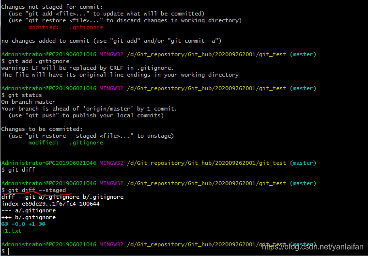 git操作---查看文件修改内容（modified状态和staged状态）_查看staged记录-CSDN博客