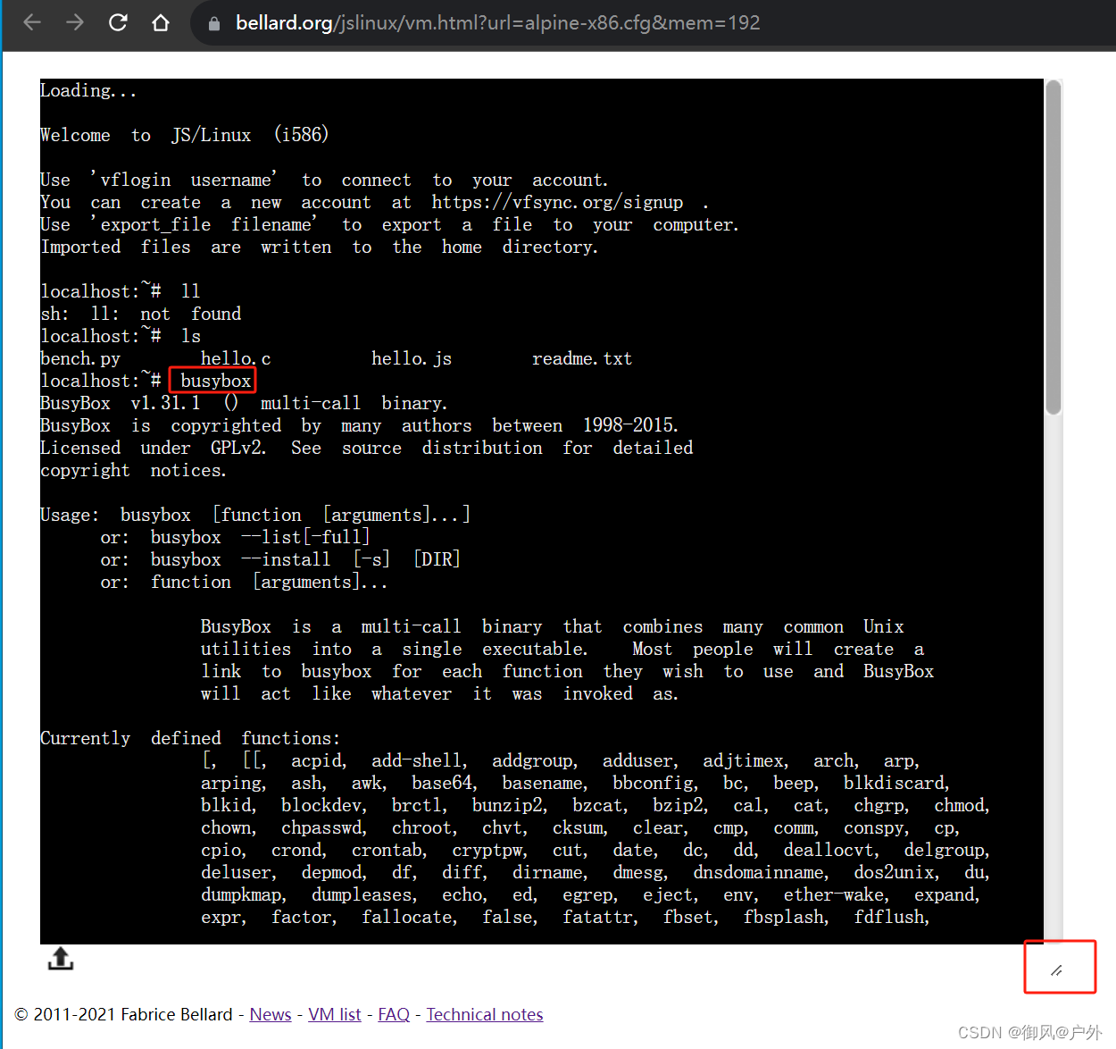资源推荐：web js linux windows vm 虚拟机_jslinux (bellard.org)-CSDN博客