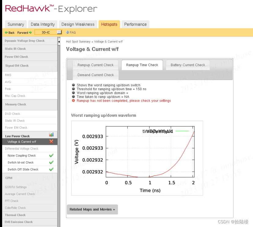 redhawk：上电分析报告“rampup has not been completed”如何解决_redhawk ramp up分析-CSDN博客