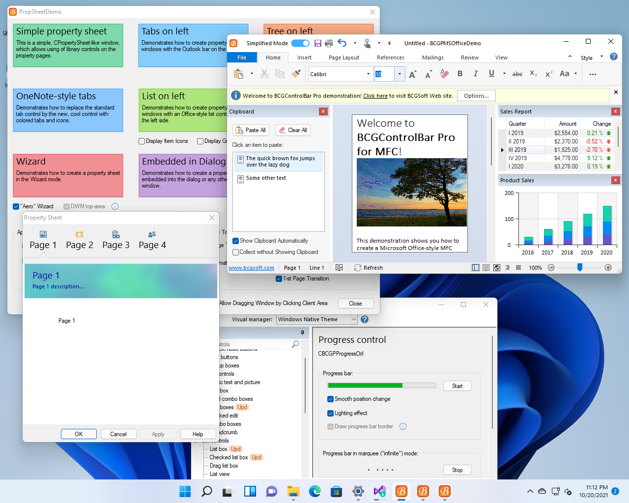 MFC界面库BCGControlBar v32.0 - 支持Windows 11_mfc的免费界面库-CSDN博客