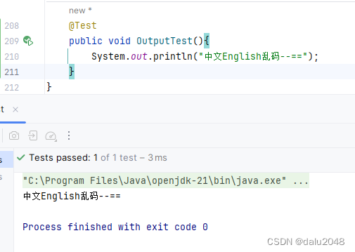 升级到tomcat10和Java 21后，idea控制台system.out.println输出中文乱码问题_system.out.println 乱码-CSDN博客