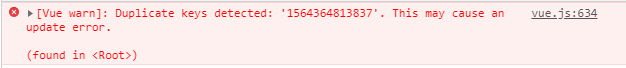 vue控制台报错Duplicate keys detected: 'xxxx'. This may cause an update error.解决方案_duplicate keys ...