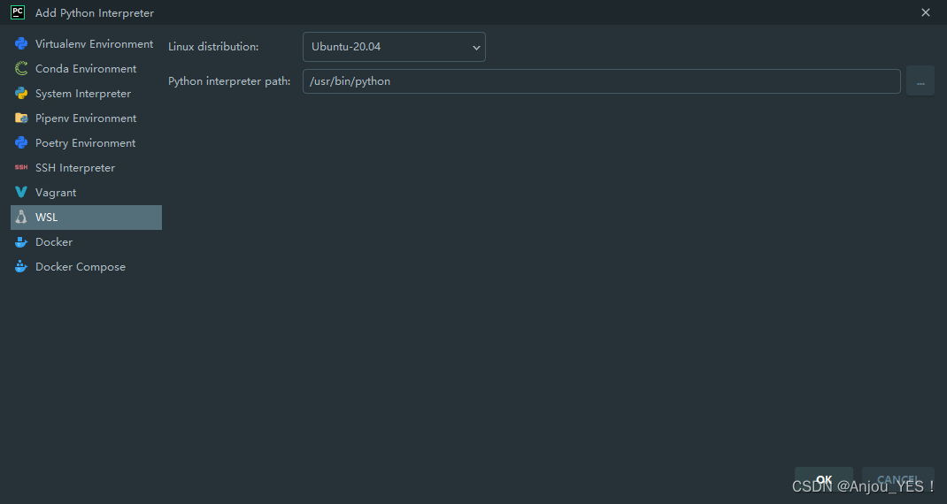 Pycharm+Win10+WSL2(Ubuntu)+Anaconda在win上构建运行于Linux内核的深度学习虚拟环境_linux环境的 ...