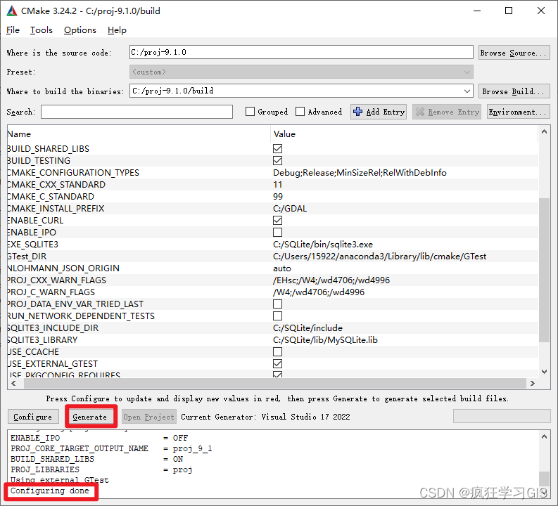 Visual Studio配置并编译C++环境下GDAL库、SQLite环境与PROJ库的方法_c++ proj-CSDN博客
