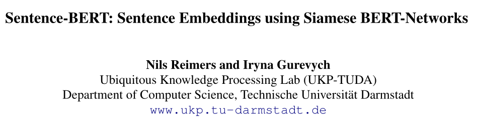 Sentence-BERT论文阅读笔记_sentence pooling method cls-CSDN博客