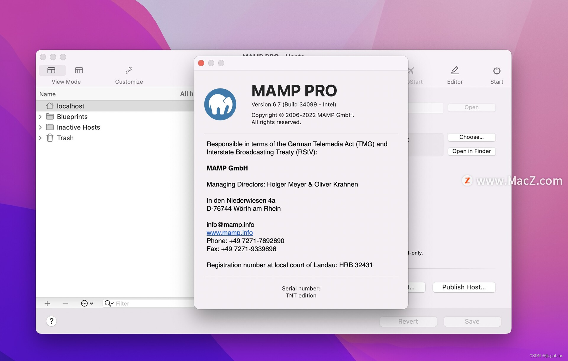 MAMP Pro v6.7(PHP/MySQL开发环境)_mamp pro 创建数据库-CSDN博客
