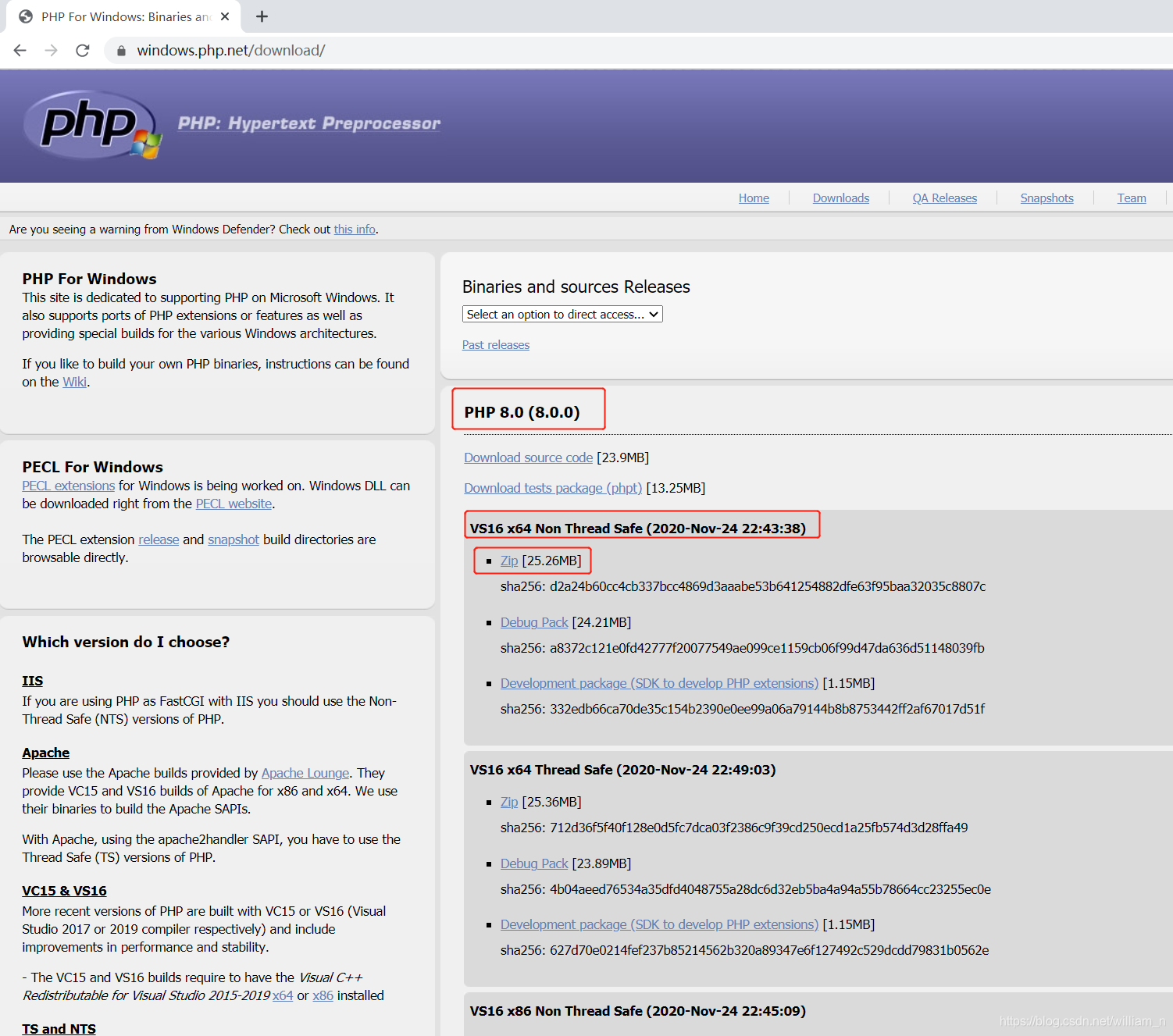PHP 8.0 - window 10下[含Docker方式]安装 - 学习/实践_php下载安装教程win10-CSDN博客