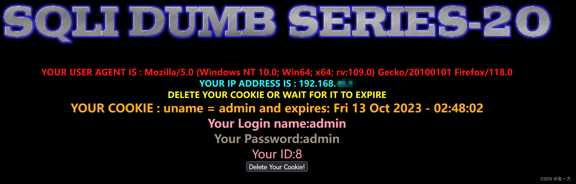 渗透测试---手把手教你SQL注入(5)---Cookie注入,宽字节注入与堆叠注入_sql注入 cookie referer-CSDN博客