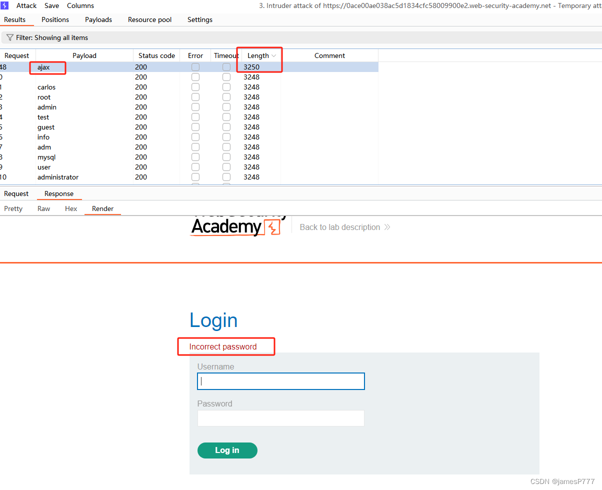 Lab: Username enumeration via different responses 实验：通过不同的响应枚举用户名-CSDN博客