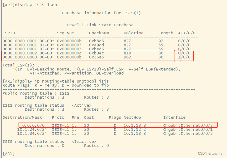 ISIS基础实验（ATT、路由负载分担、路由渗透、认证）_路由里att是什么-CSDN博客