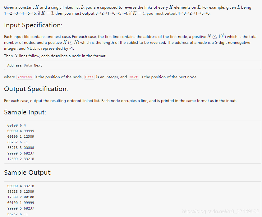 (c语言)02-线性结构3 Reversing Linked List(包含讲解)A1074-CSDN博客