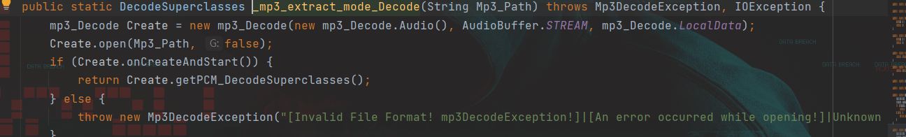Java Mp3转化WAV/PCM音频数据,解码详细解析,提取每一帧数据集合/比特流/播放，一行代码!_java mp3转wav-CSDN博客