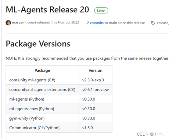 ml-agents环境配置_unitymlagent配置-CSDN博客