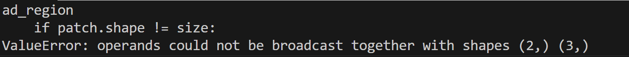ValueError: operands could not be broadcast together with shapes (2,) (3,)-CSDN博客