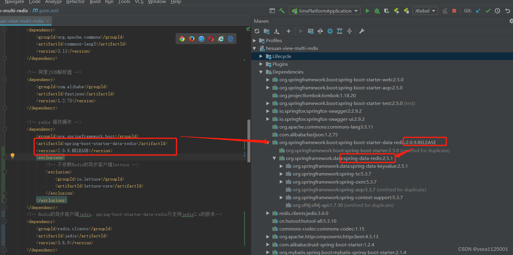 Springboot 解决 Noclassdeffounderror Redis Clients Jedis Util Safeencoder Redis Clients Jedis