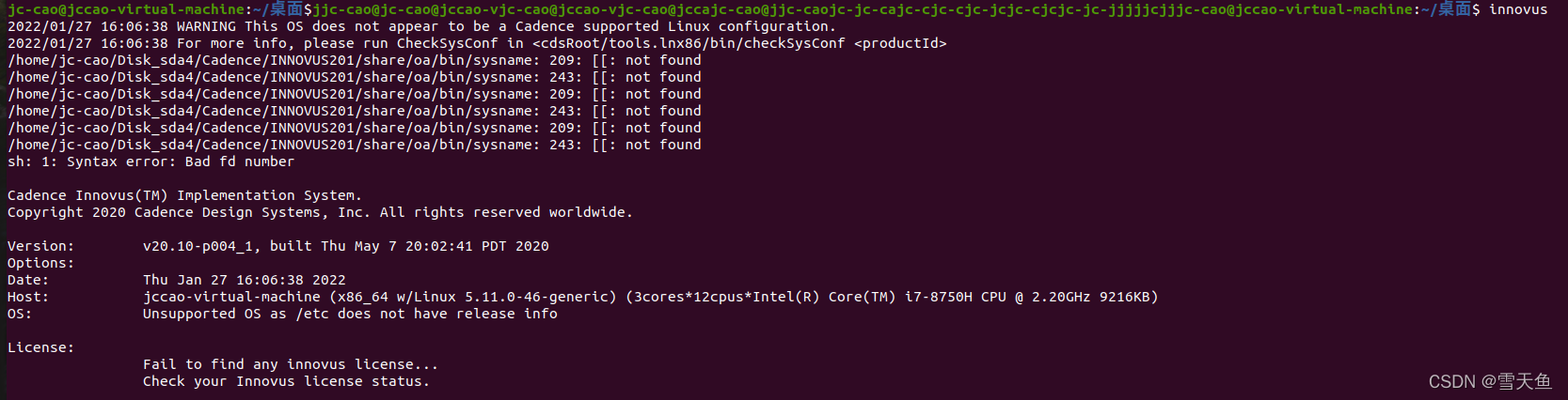 Cadence Innovus2020 在Ubuntu20.04上的安装教程【超详细】_innovus安装-CSDN博客