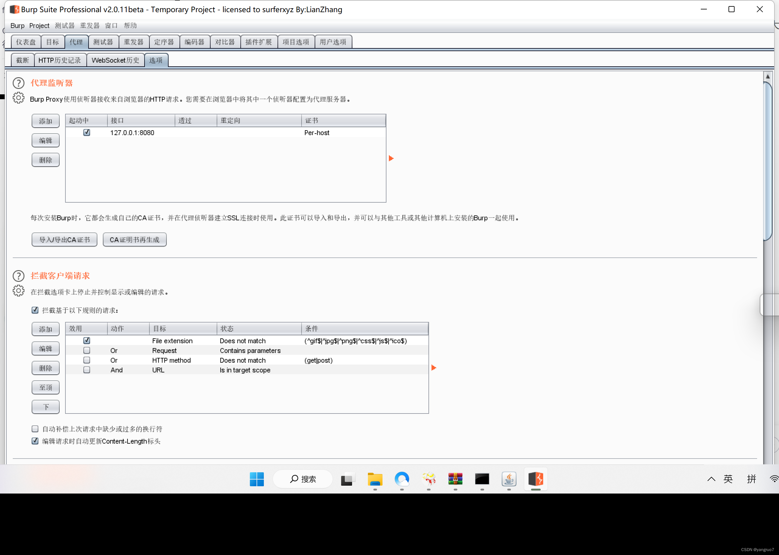 初次安装burpsuite_failed to configure embedded browser-CSDN博客