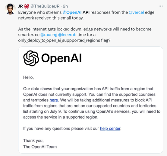 突然断供中国！OpenAI变CloseAI，用户连夜搬家_openai closeai-CSDN博客