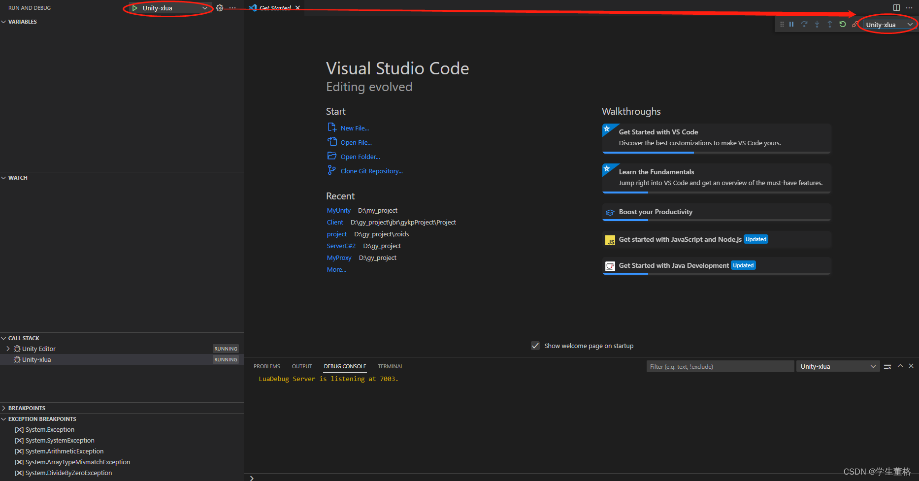 [Unity实战]一个好用的lua/xlua/tolua/slua调试工具vscode-luaide-lite插件 好用到飞起..[Unity-Debug+Xlua-Debug][开箱可用 ...