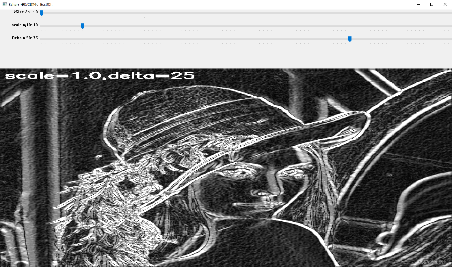 OpenCvSharp函数：Sobel边缘检测、Scharr边缘检测、GetDerivKernels获取图像导数的滤波系数_opencvsharp sobel-CSDN博客