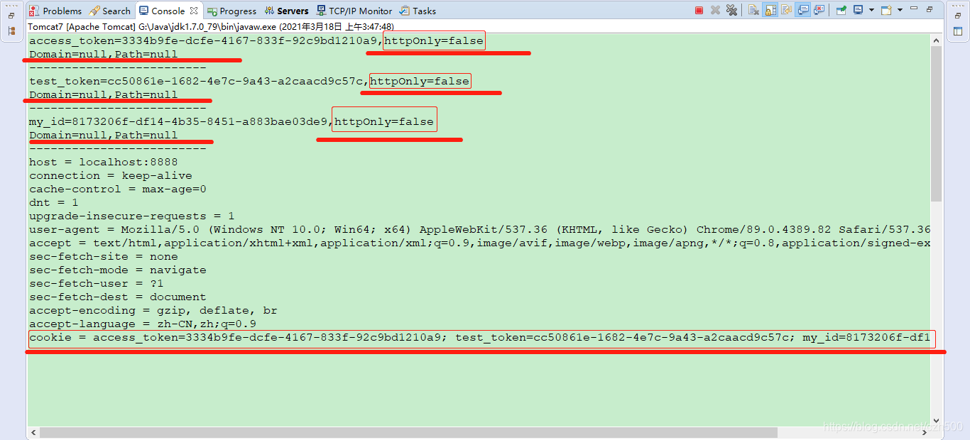 java服务器端获取Cookie的httpOnly的值总是false,奇怪了？-CSDN博客