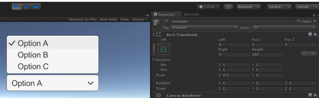 Unity 之 UGUI Dropdown下拉控件展开方向控制_unity下拉框展开方向-CSDN博客