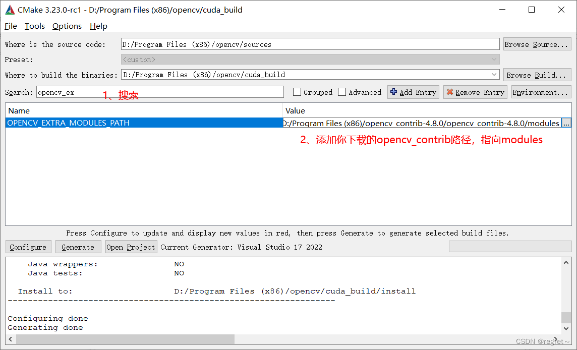 windows下，opencv4.8.0+cuda编译及在vs2022中使用的详细教程_vs2022打包cuda程序-CSDN博客